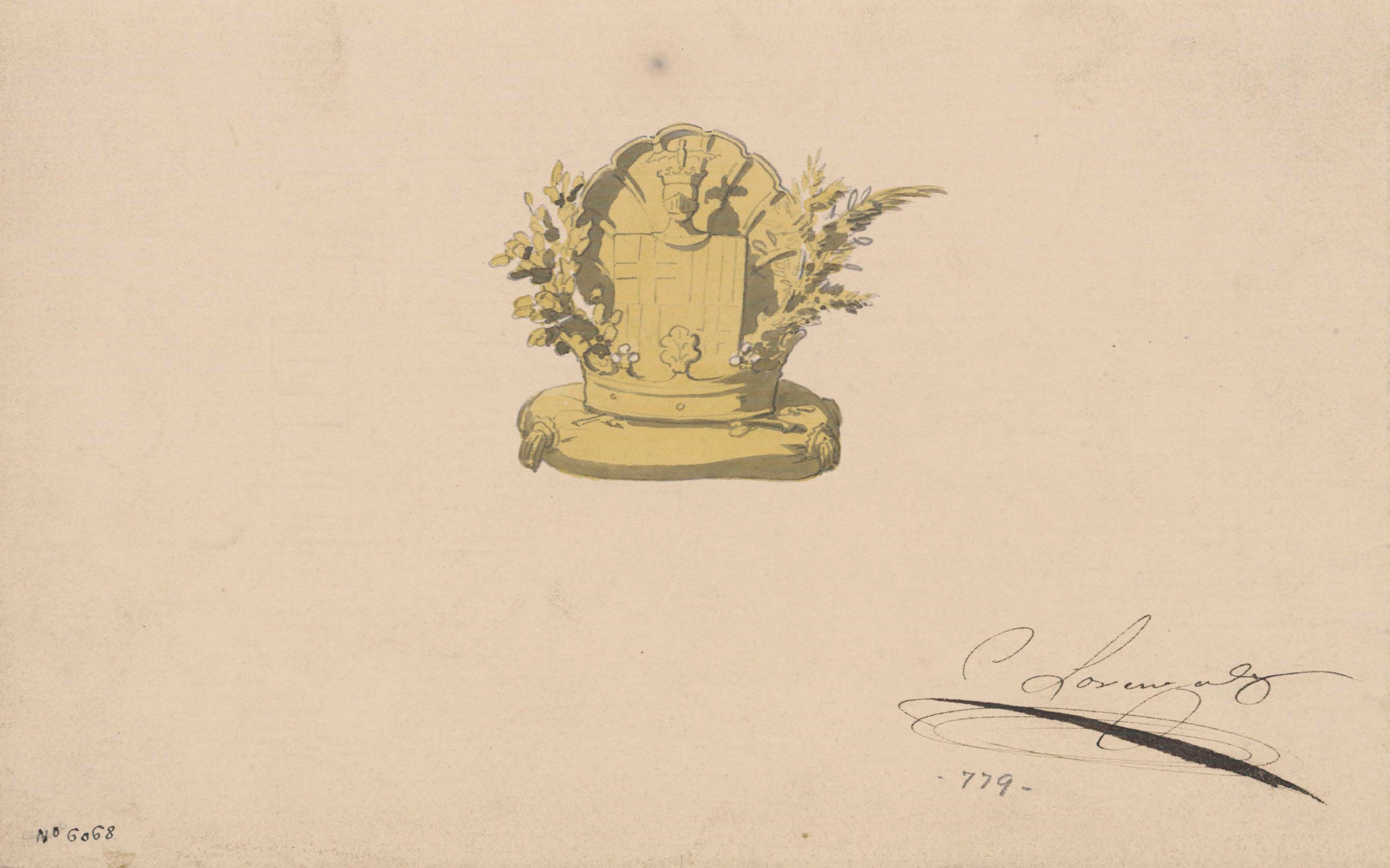 Escudo de Barcelona sobre la corona Condal | Museu Nacional d'Art de ...