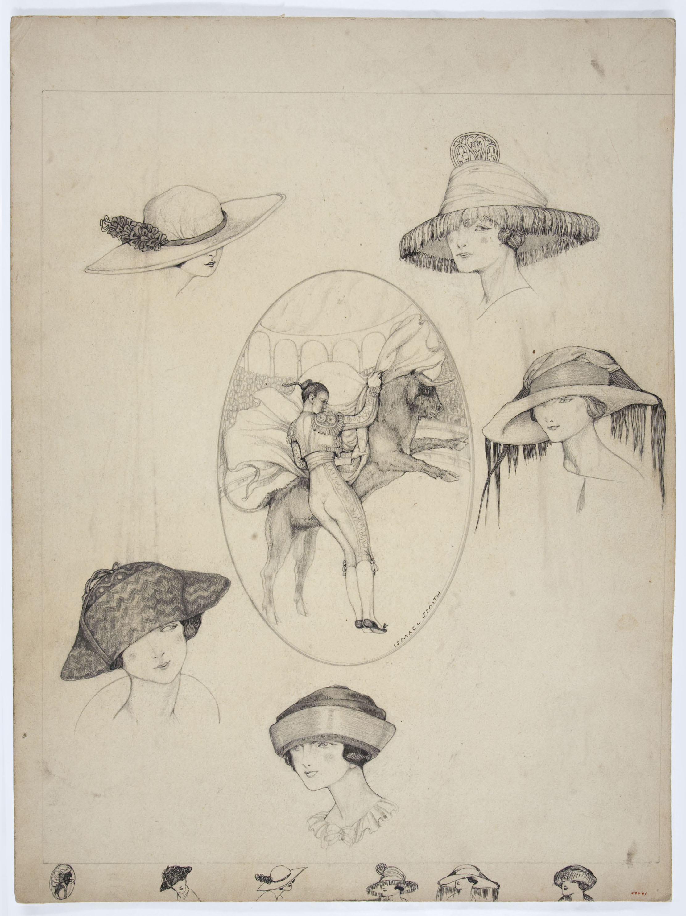 Dona torejant i models de barrets | Museu Nacional d'Art de Catalunya